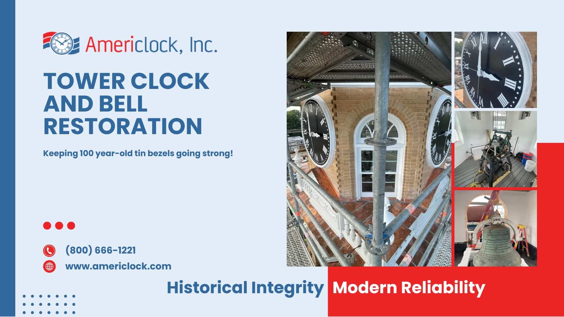 Tower Clock and Bell Restoration – Westminster, Maryland - Americlock